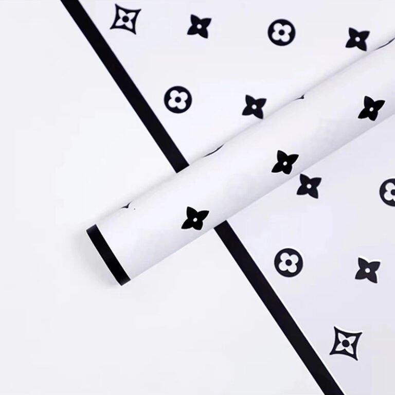 LV Four-Leaf Luxury Designer Wrapping Paper For Flower