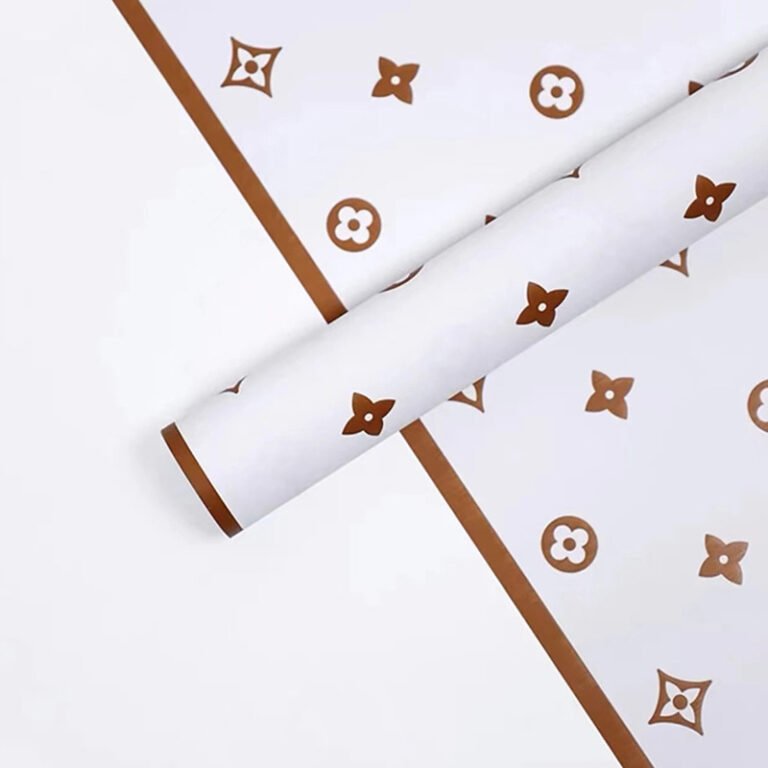 LV Four-Leaf Luxury Designer Wrapping Paper For Flower