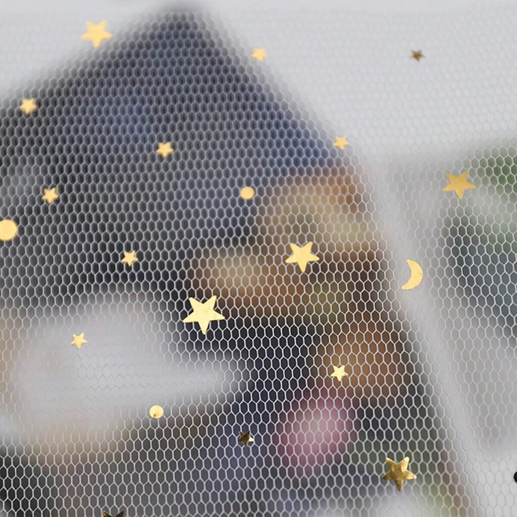 Gold Star and Moon Gauze Flower Wrapping Paper for Bouquets