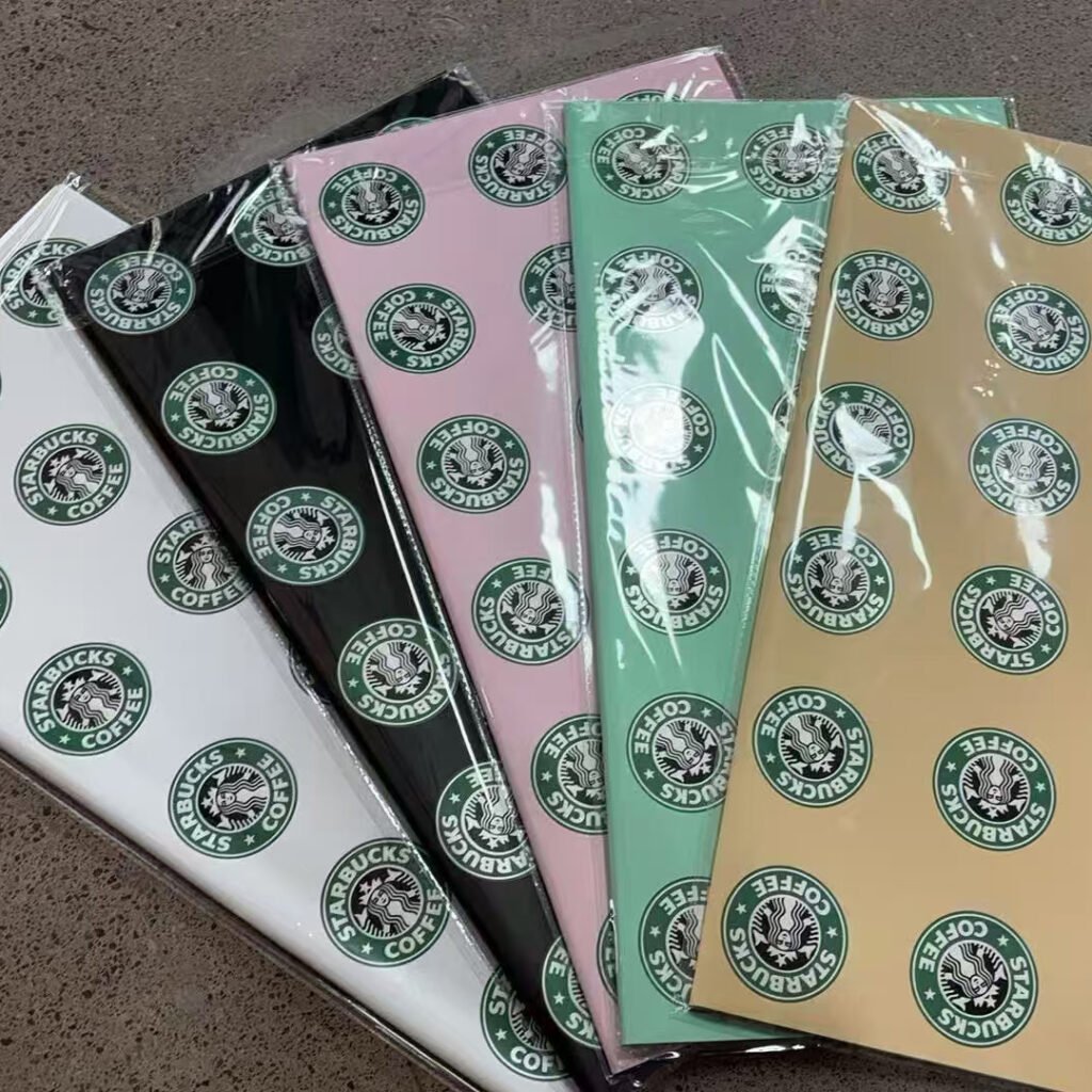 Luxury Design Starbucks Wrapping Paper for Flower Bouquets