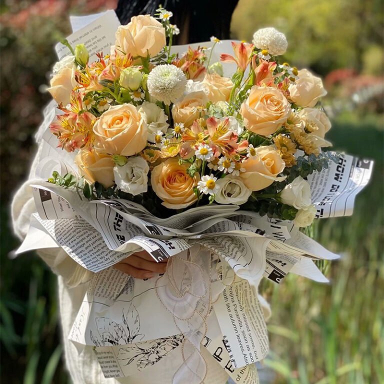 Newspaper Design Gift Packing Paper for Flower Bouquets
